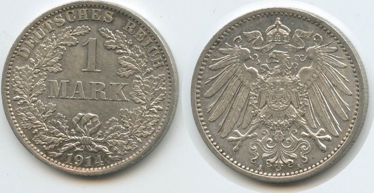 Deutsches Reich Kaiserreich 1 Mark 1914 A Berlin G10593 - Germany Empire Wilhelm II. 1888-1918 ...