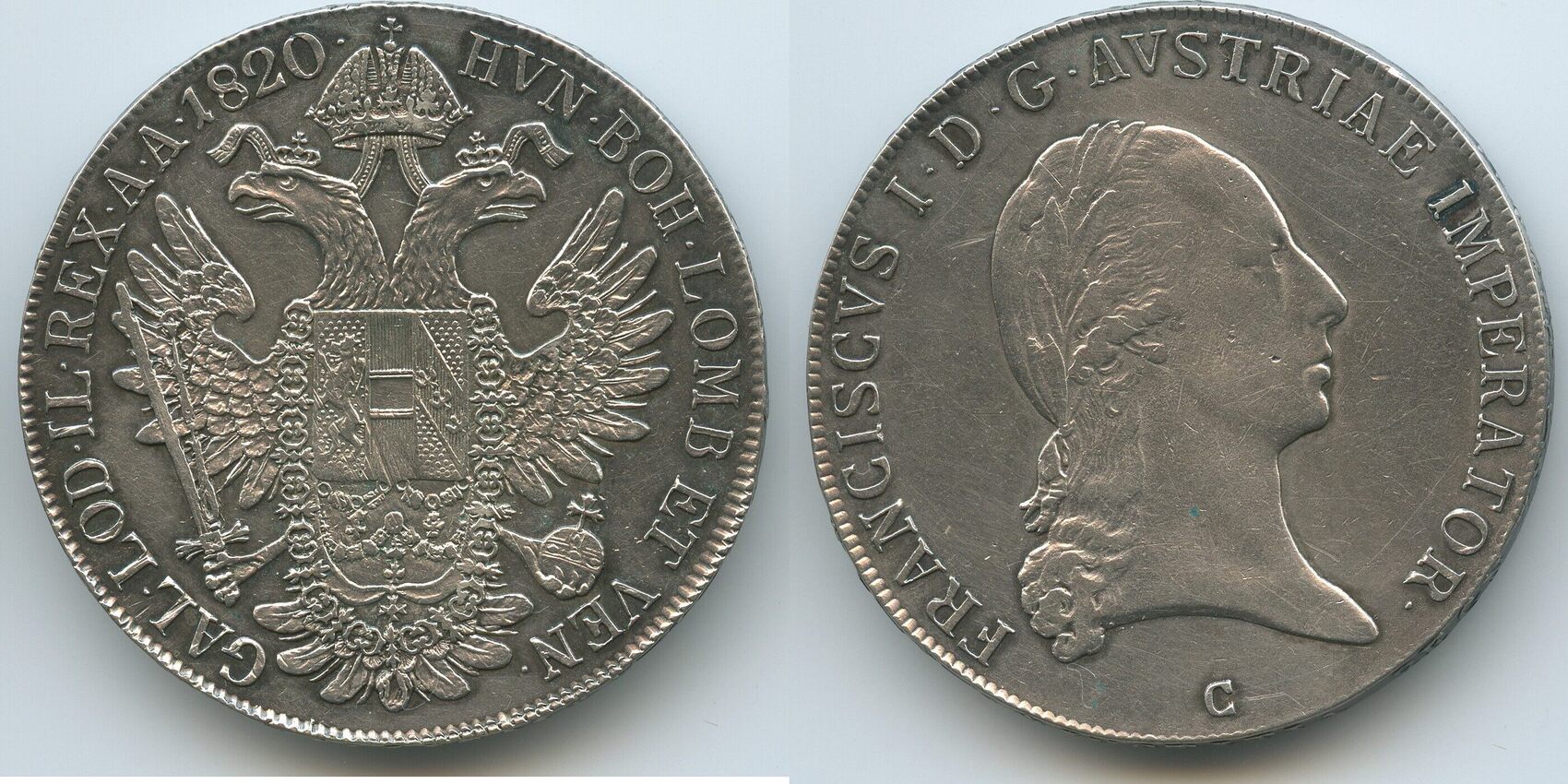 Österreich Böhmen Haus Habsburg 1 Taler Silber 1820 C Prag PA1270 ...