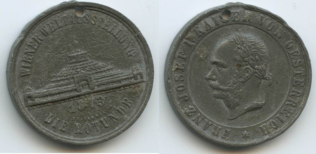 Österreich Kaiserreich Wien Medaille zur Weltausstellung Exhibition ...