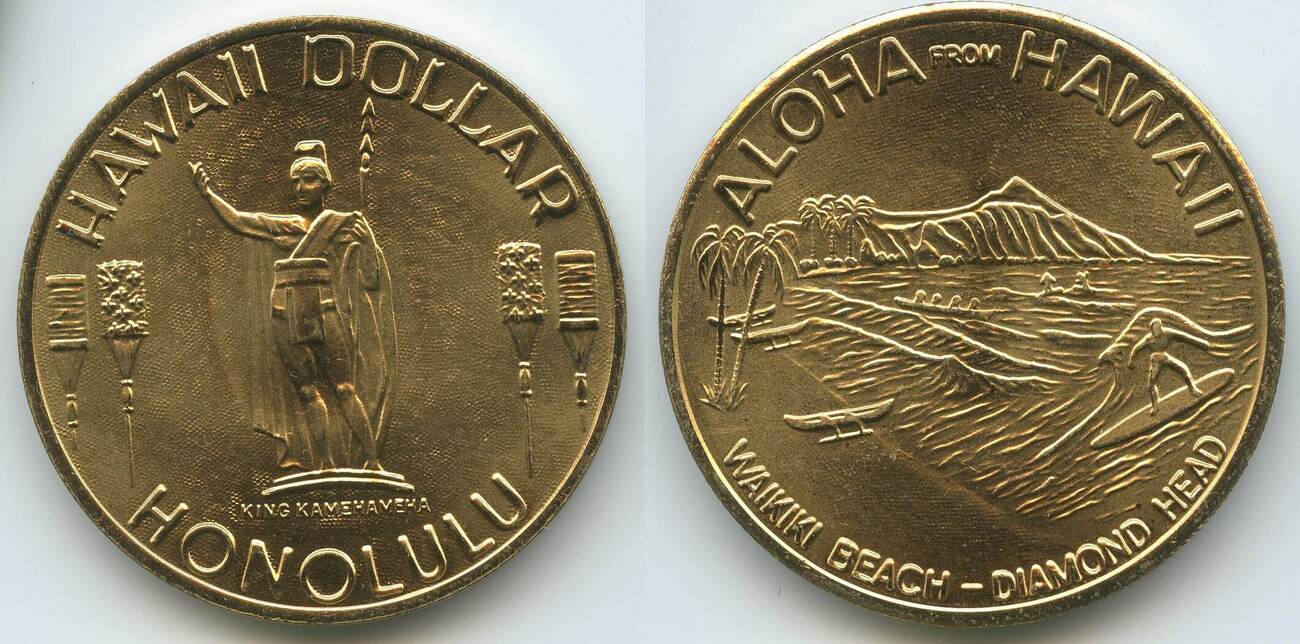 Vereinigten Staaten von Amerika Hawaii Dollar Medaille nd. GX131 ...