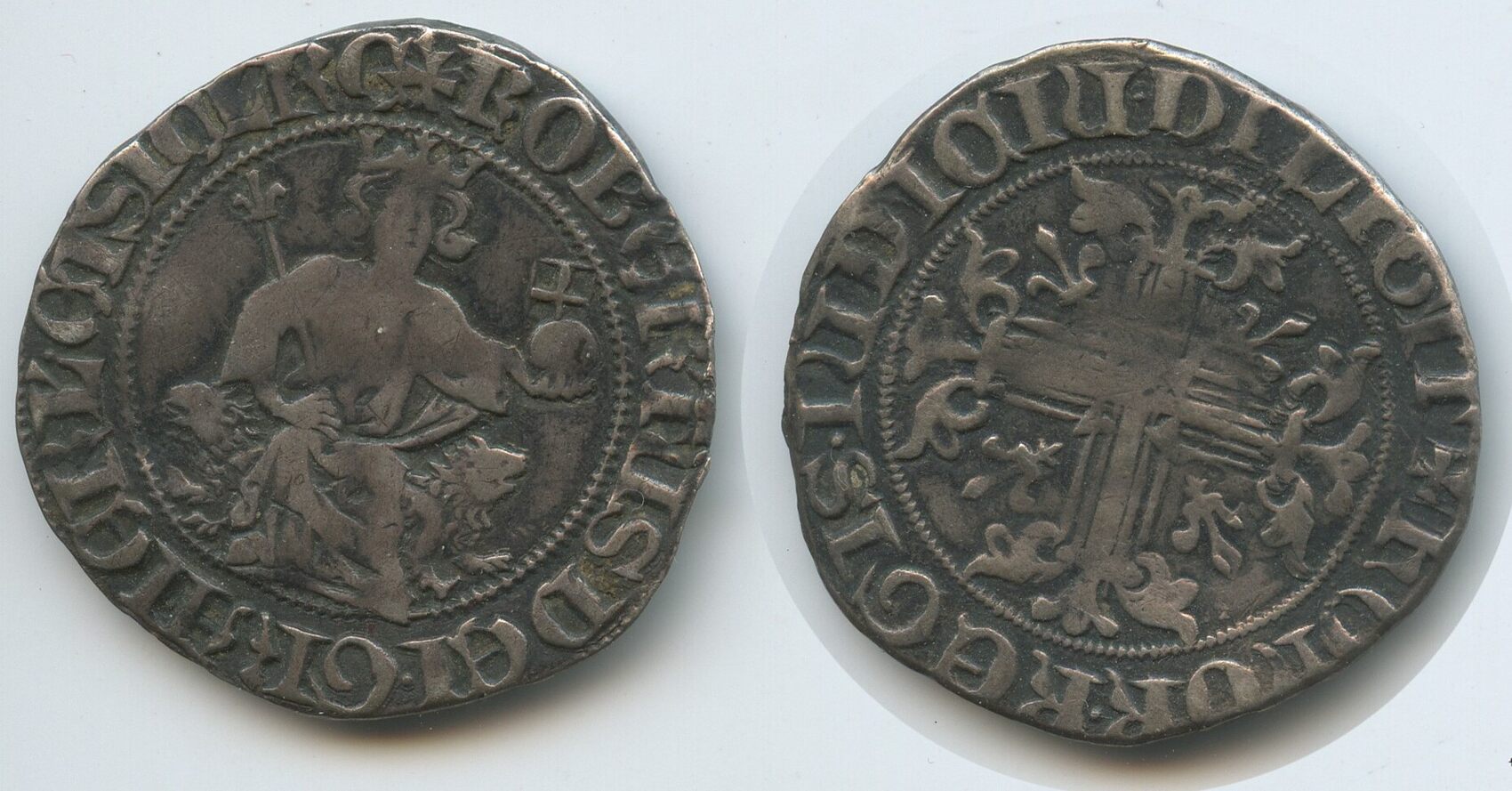 Italien Neapel 1 Gigliato Silber nd. 1309-1343 GB1339 - Robert I. the Wise 1306-1343 Italy ...