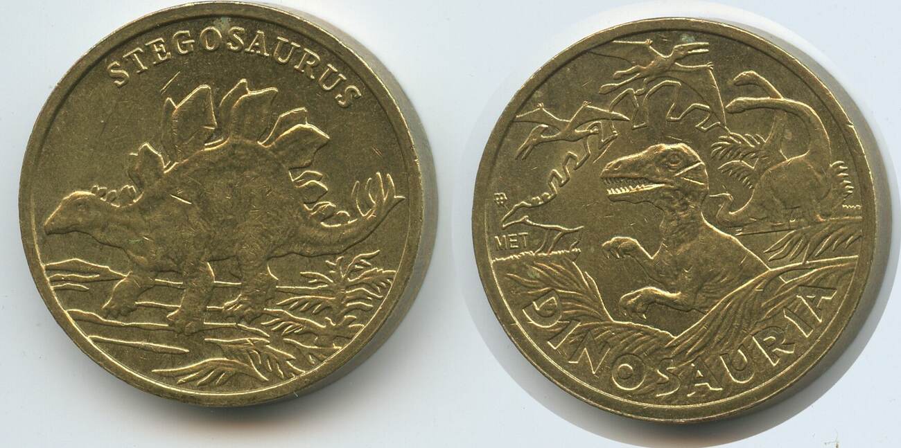Unbestimmt Medaille Souvenir Token nd. M#7660 - Stegosaurus Dinosaurier ...