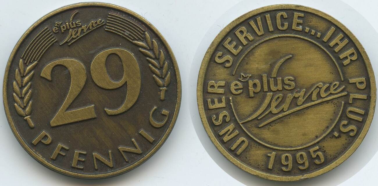 Deutschland Bundesrepublik Werbemedaille 29 Pfennig Jeton Token 1995 M ...