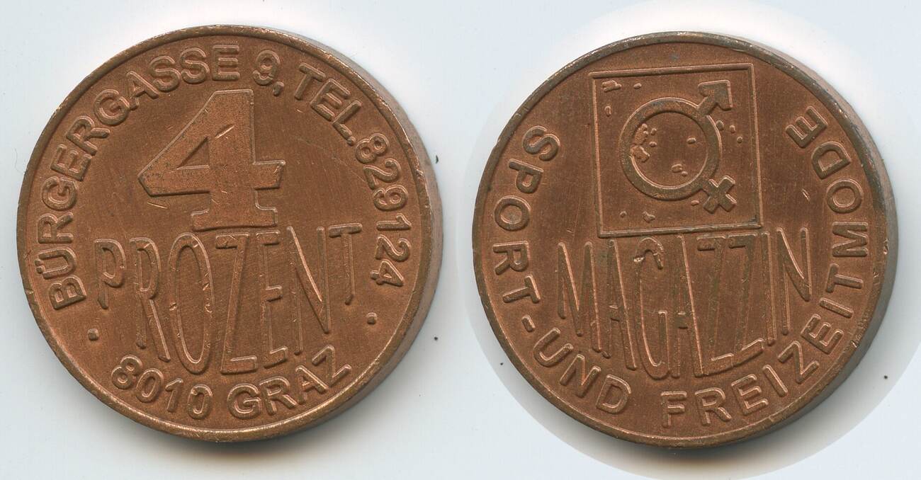 Österreich Steiermark Rabattmarke Wertmarke Jeton Token nd. G15283 ...