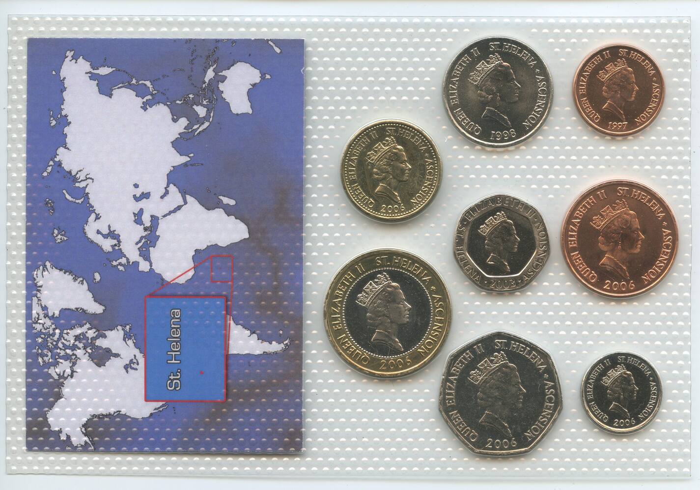 Saint Helena 1 Penny - 2 Pounds KMS 1997-2006 GN692o - Kursmünzensatz ...