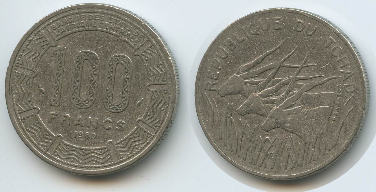 Tschad 100 CFA Francs 1980 G1215 - Chad - Bank of Central African ...
