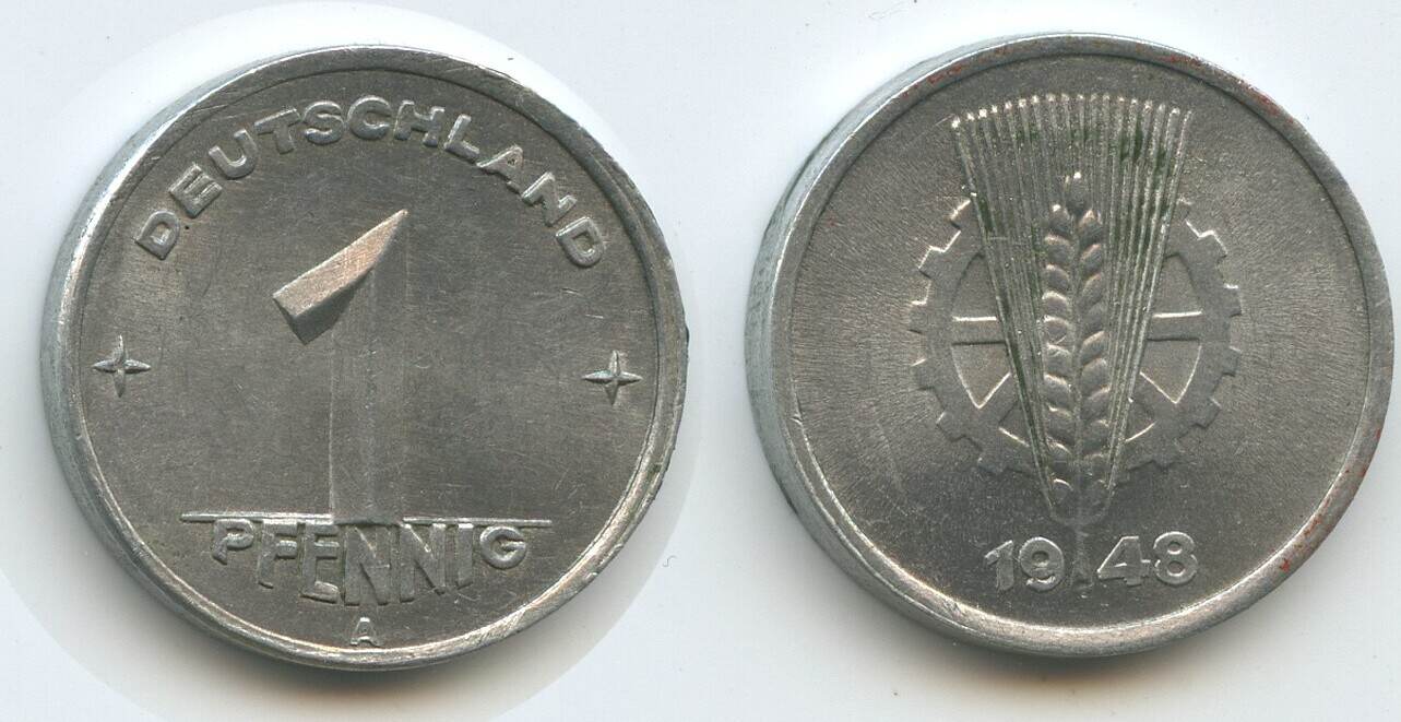 Deutsche Demokratische Republik 1 Pfennig 1948 A Berlin G10337 - German ...