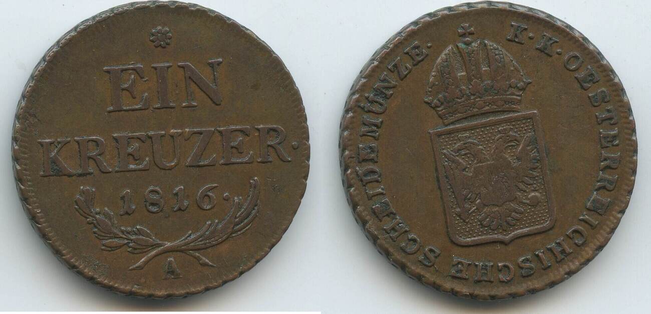 Österreich Kaiserreich 1 Kreuzer 1816 A Wien G5298 - Franz II. 1792 ...