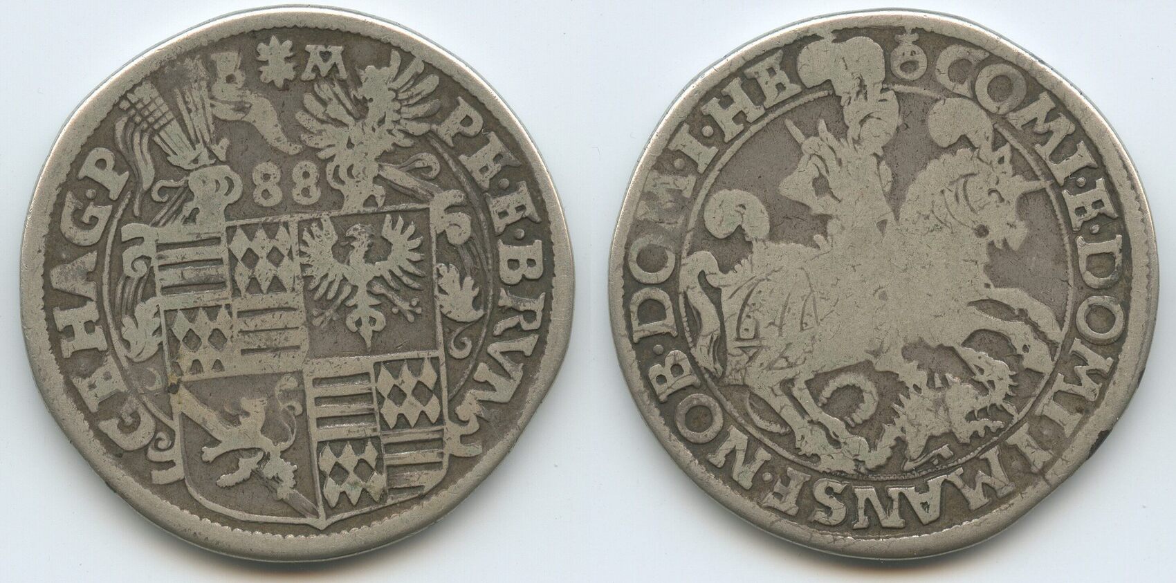 Mansfeld-Friedeburg 1 Taler Silber 1588 B-M GB1276 - Peter Ernst i ...