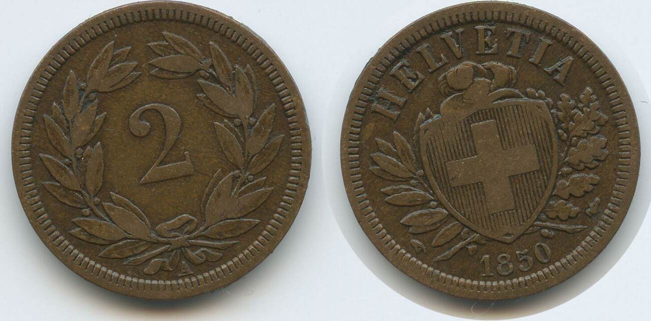 Schweiz Eidgenossenschaft 2 Rappen 1850 A Paris G15074 - Federal State Switzerland Suisse ...