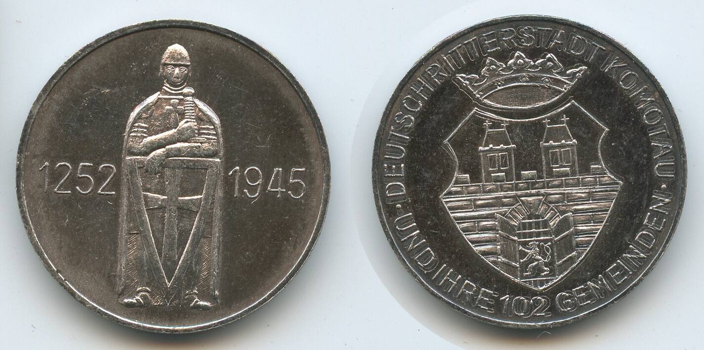 Schlesien Tschechien Stadt Chomutov Silbermedaille 1252-1945 M#7027 ...