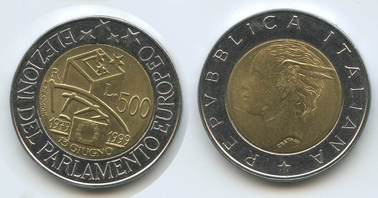 Italien 500 Lire 1999 R G0938 - Wahl Europäisches Parlament Italy Fast unzirkuiert | MA-Shops