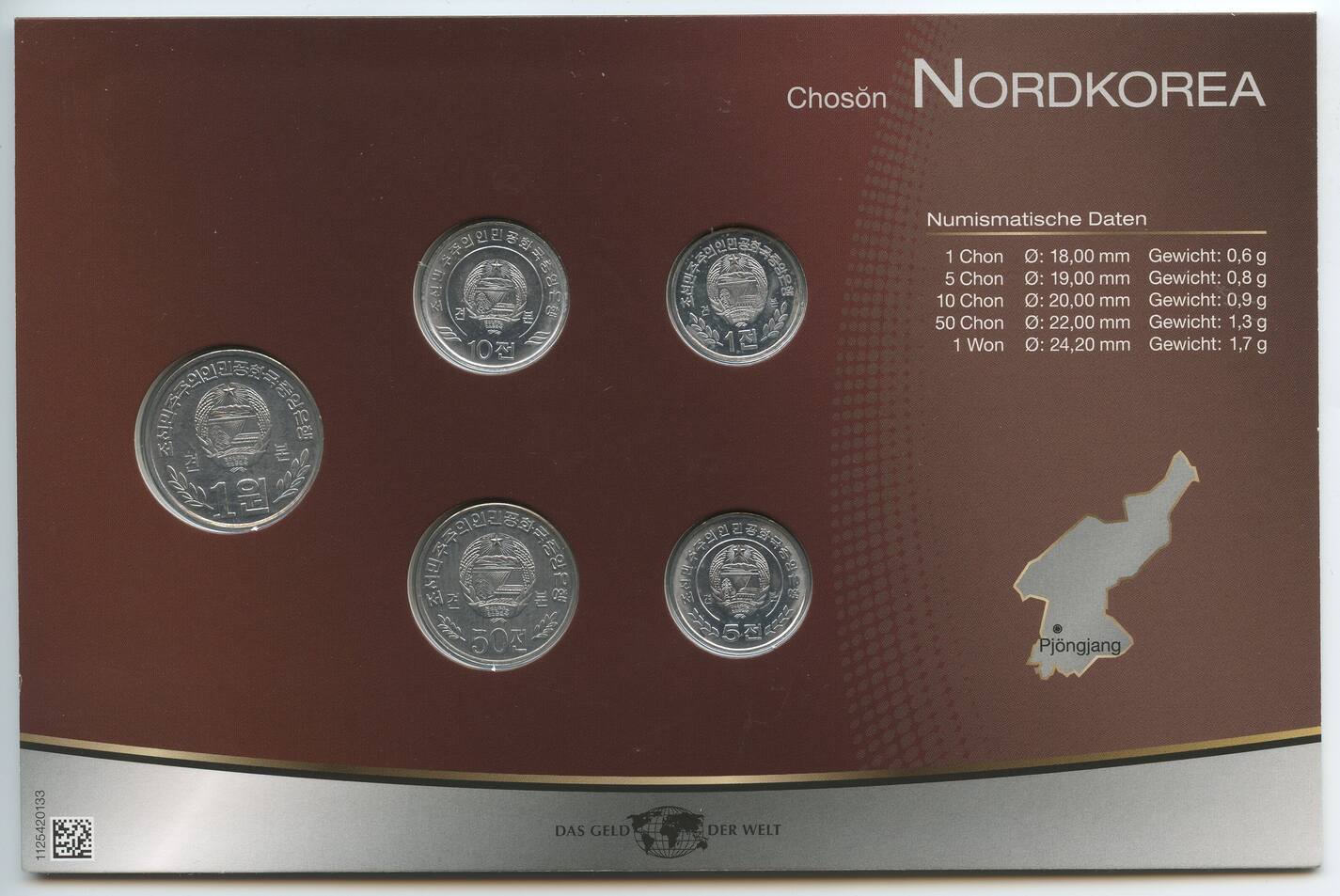 Nordkorea North Korea 1 Chon - 1 Won KMS 2002-2008 GN490f - RAR ...