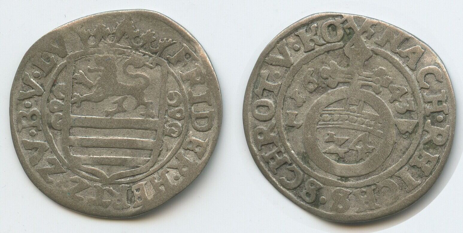 Braunschweig-Lüneburg-Celle 1/24 Taler Silber 1643 LW Clausthal M#3149 - RAR Friedrich von Celle ...