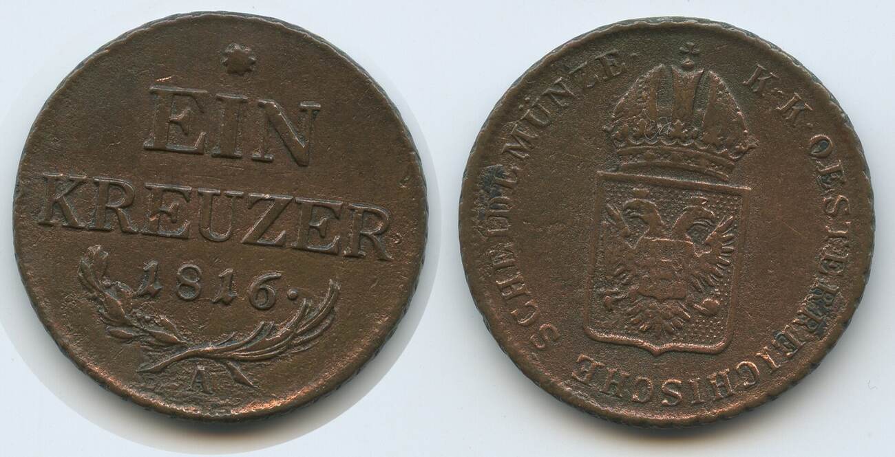 Österreich Kaiserreich 1 Kreuzer 1816 A Wien G5381 - Franz II. 1792 ...