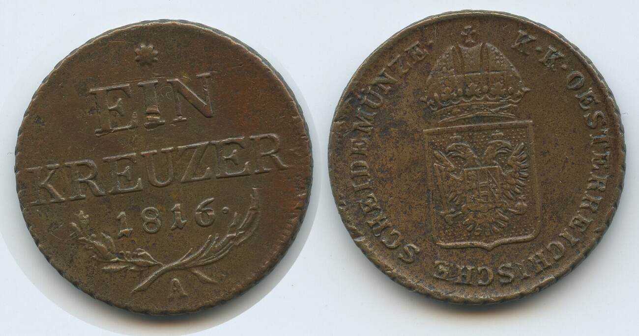 Österreich Kaiserreich 1 Kreuzer 1816 A Wien G5382 - Franz II. 1792 ...