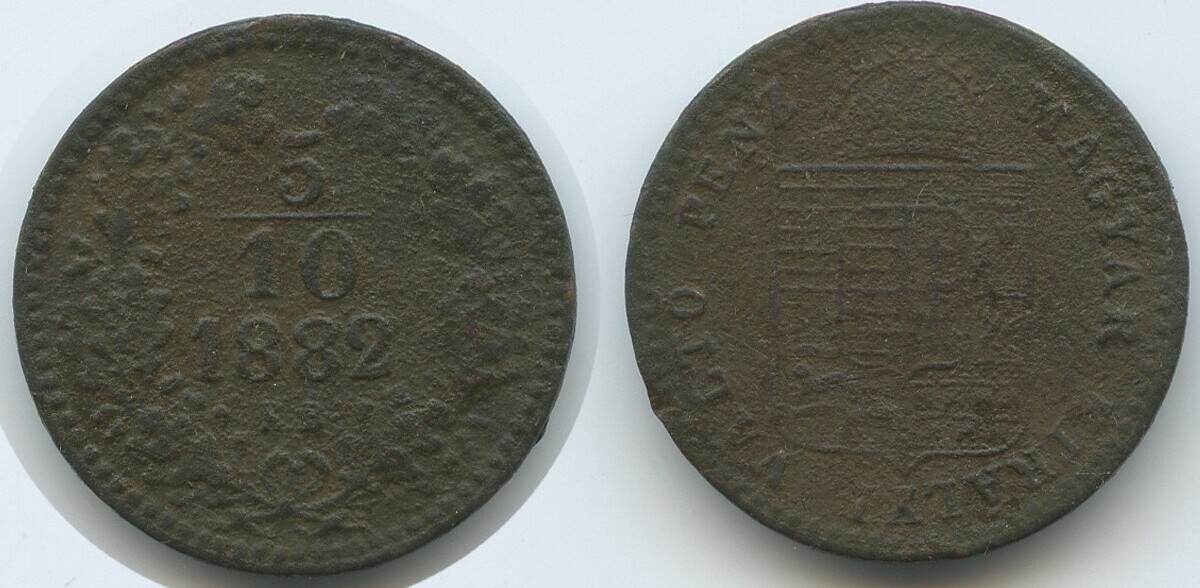 Ungarn Kaiserreich 5/10 Krajczar 1882 KB Kremnitz G14399 - Franz Joseph I. 1848-1916 Austria ...