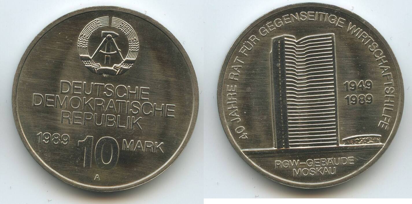 Deutsche Demokratische Republik 10 Mark 1989 A Berlin G12746 - RGW ...