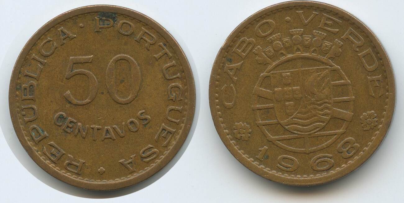 Kapverden Kapverdische Inseln 50 Centavos 1968 G0991 - Kapverden Cabo Verde Kap Verde Sehr Schön ...