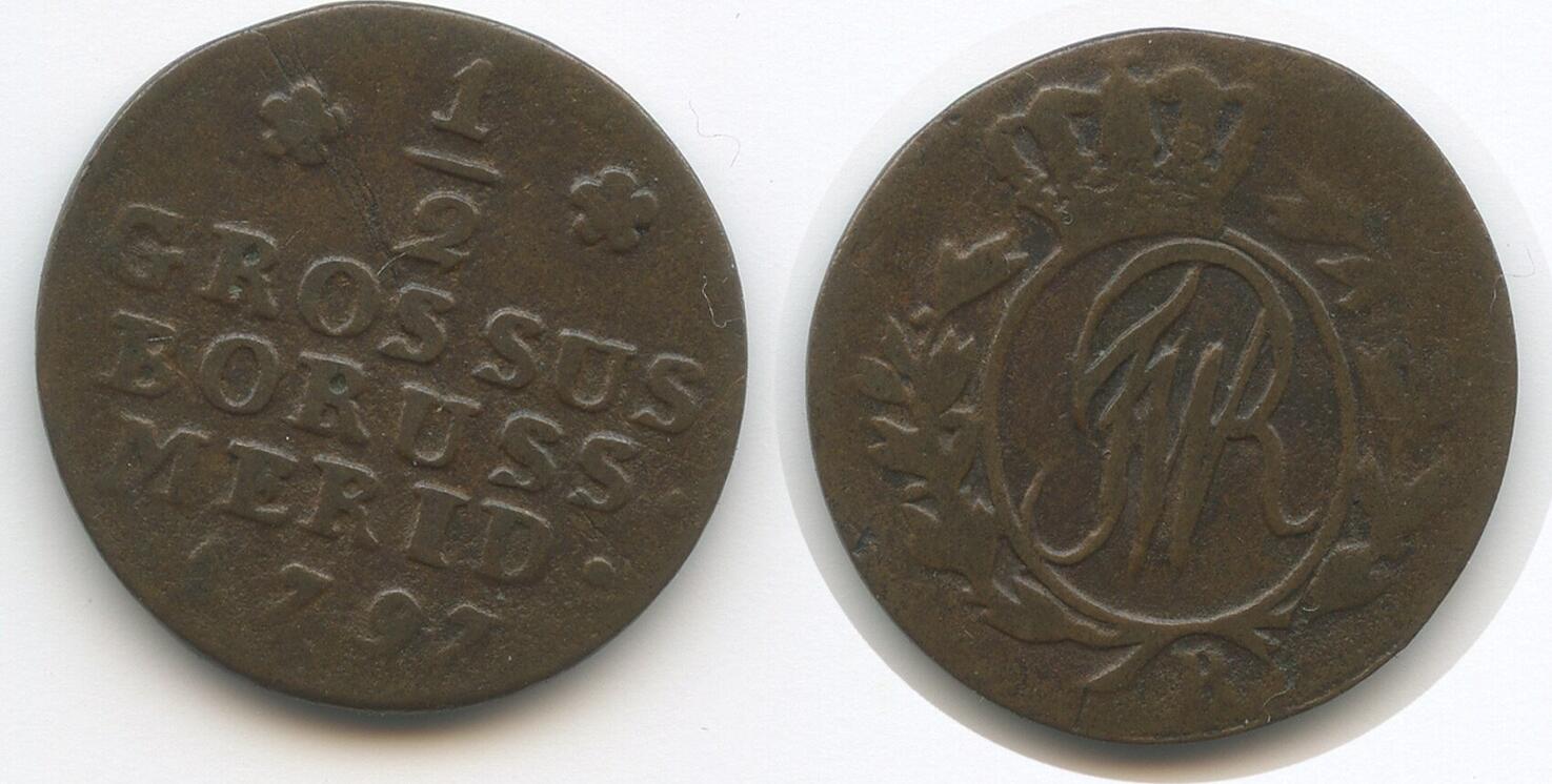 Polen - Preussen ½ Groschen 1797 B Breslau M#5366 - Friedrich Wilhelm ...