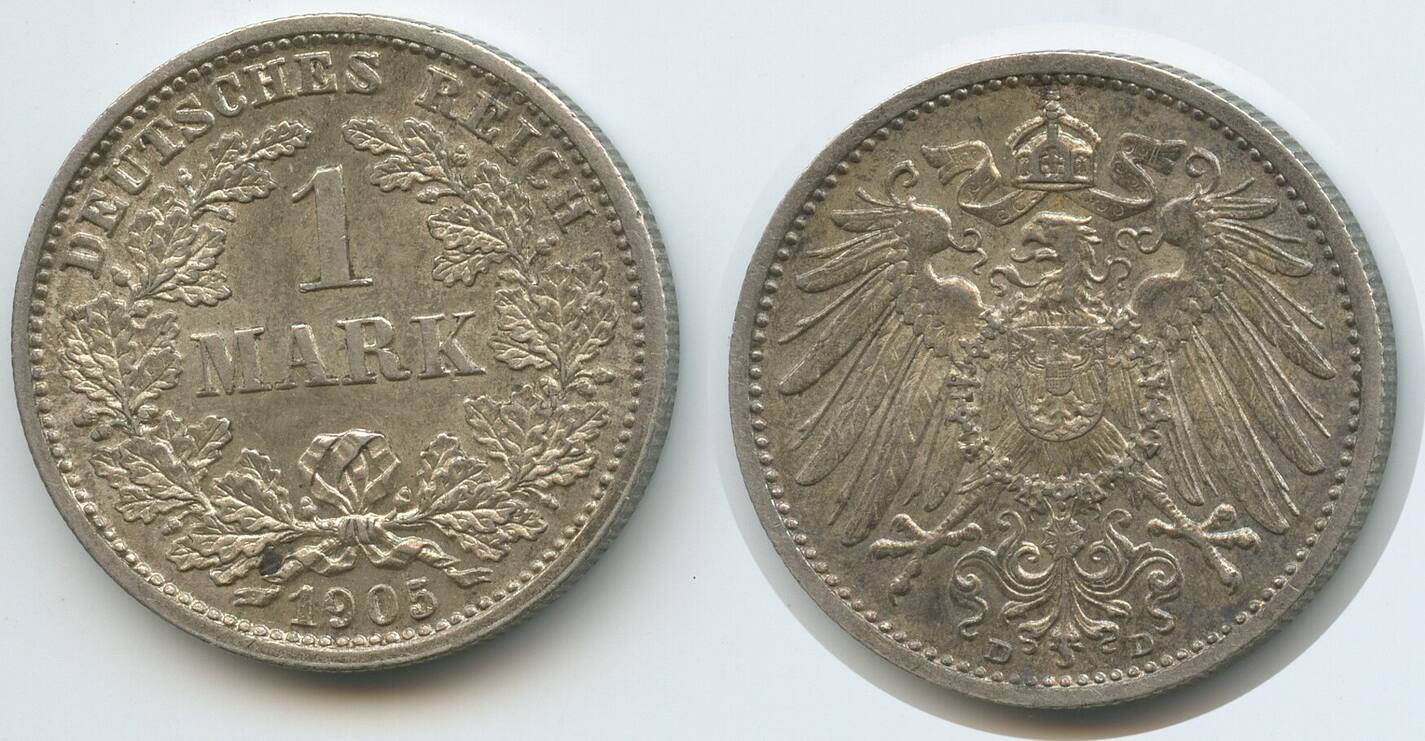 Deutsches Reich Kaiserreich 1 Mark Silber 1902 A Berlin S0132 - Germany Empire Wilhelm II ...