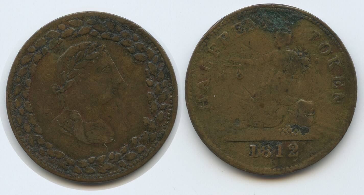 Kanada - Lower Canada Half Penny Token (½ Penny) 1812 G6514 - Thomas Halliday Canada Schön ...