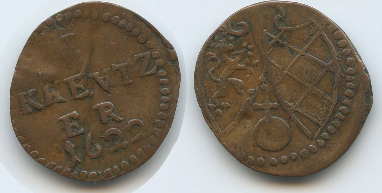 Bayern Amberg 1 Kipper Kreuzer 1622 G14161 - Maximilian I. als Herzog ...