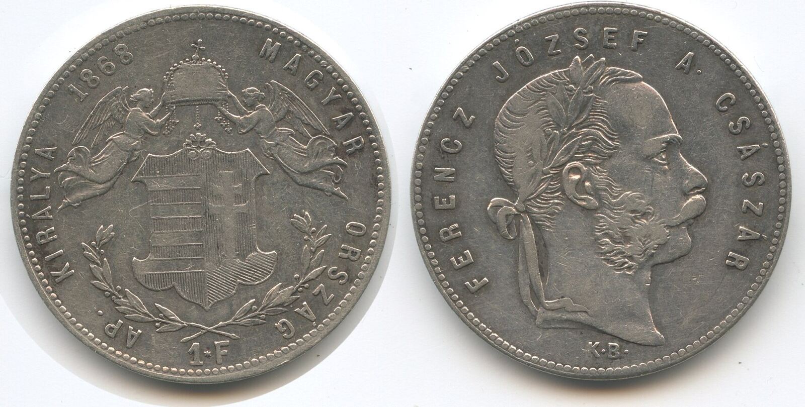 Ungarn Kaiserreich 1 Forint 1868 KB M#3126 - Franz Joseph I.1848-1916 Hungary Österreich Sehr ...