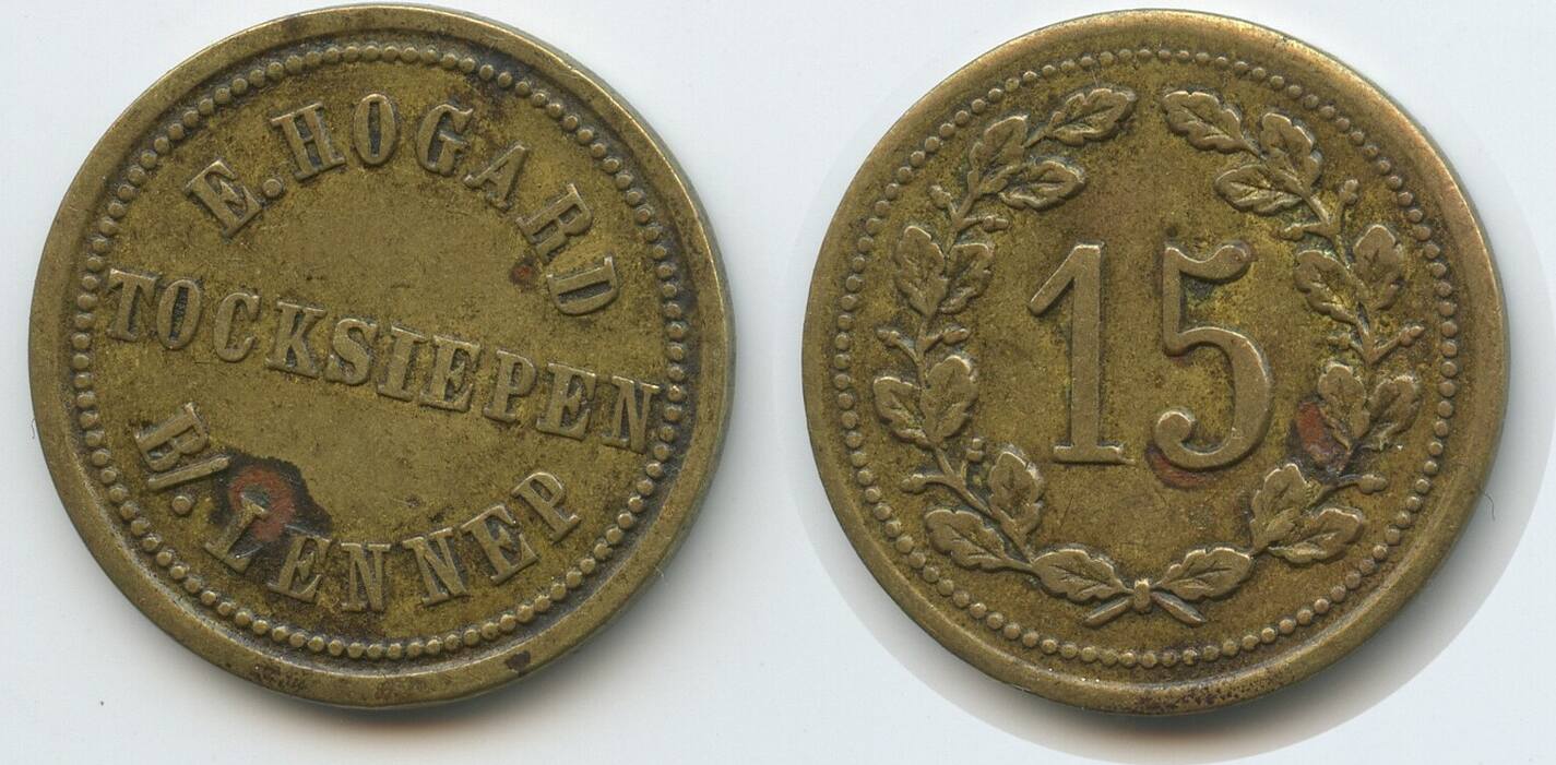 Deutschland Rheinprovinz Wertmarke 15 Pfennig Notgeld Jeton Token nd ...
