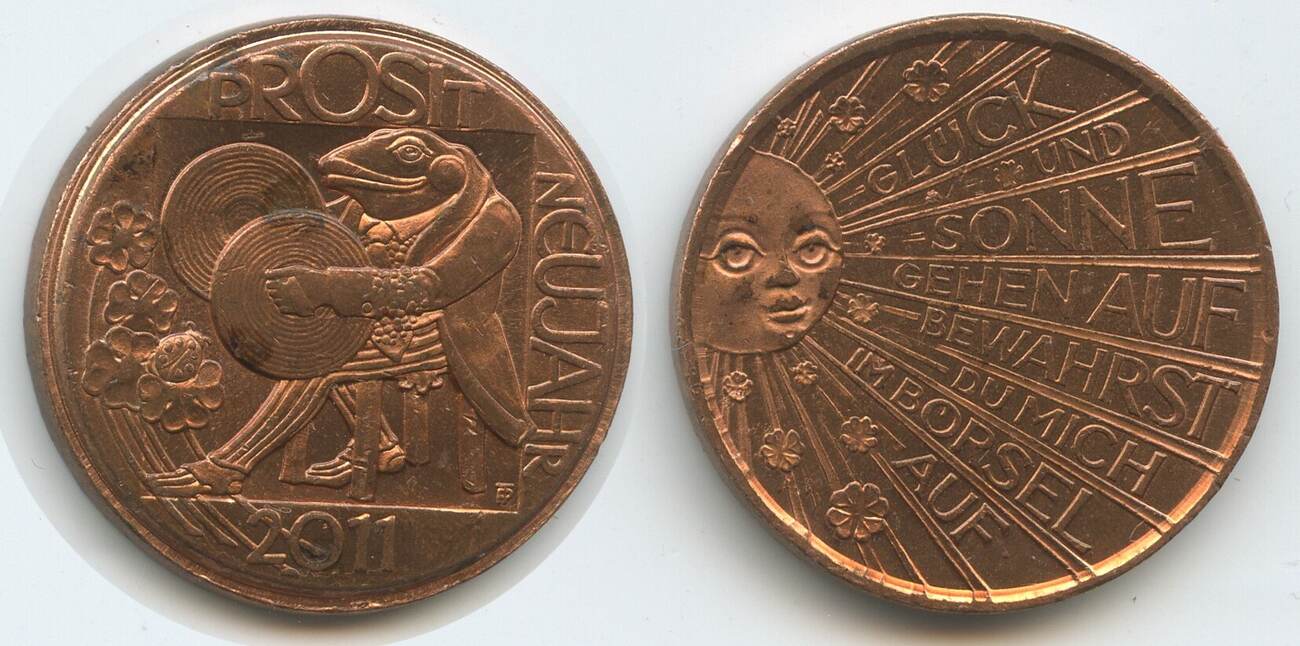 Österreich Glücksbringer Glücksmünze Neujahrsmünze 2011 L2726 - Frosch ...