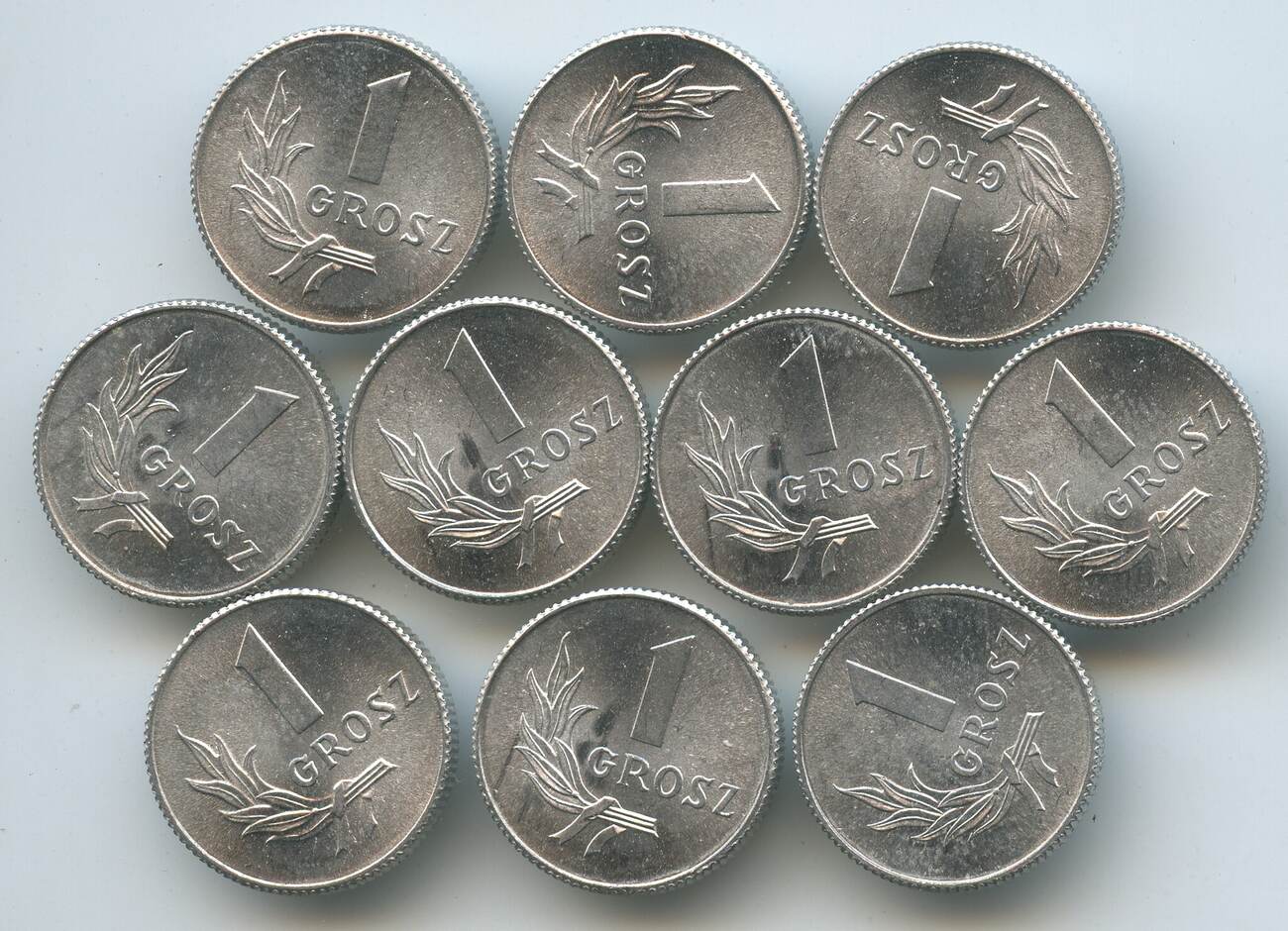 Polen 1 Grosz 10 Stück Lot 1949 GS598 - Poland Polskich Polska - 1 Preis für 10 Münzen ...