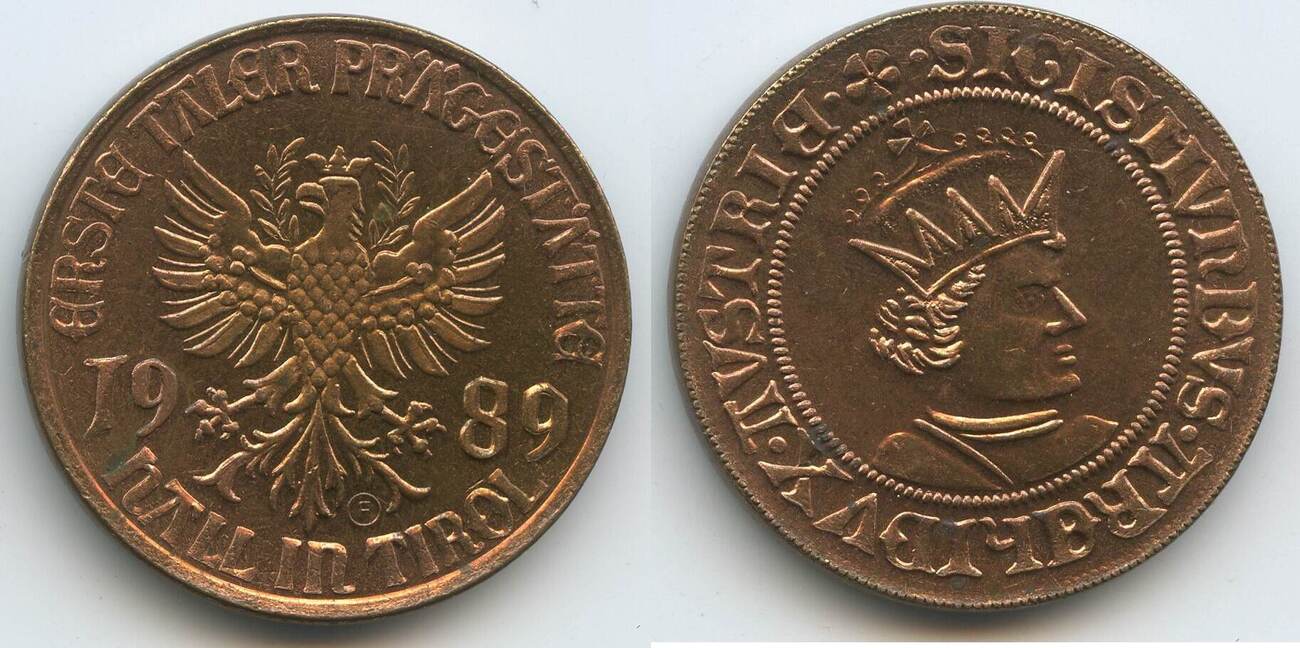 Österreich Hall in Tirol Medaille Souvenir Token 1989 G4314 - Erste ...