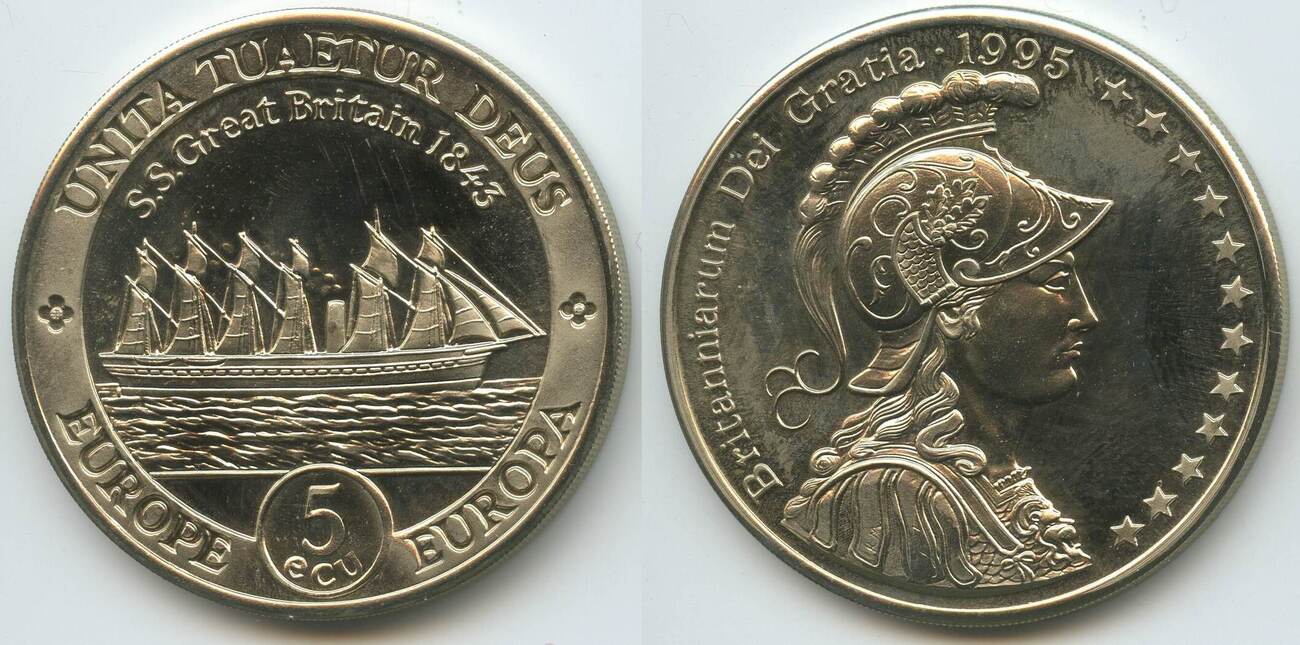 Großbritannien Great Britain United Kingdom 5 Ecu 1995 PA894 - SS Great ...
