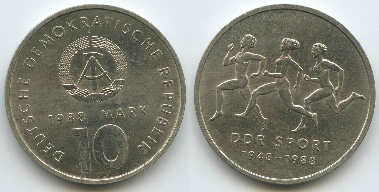Deutsche Demokratische Republik 10 Mark 1988 G10556 - DDR Sport ...