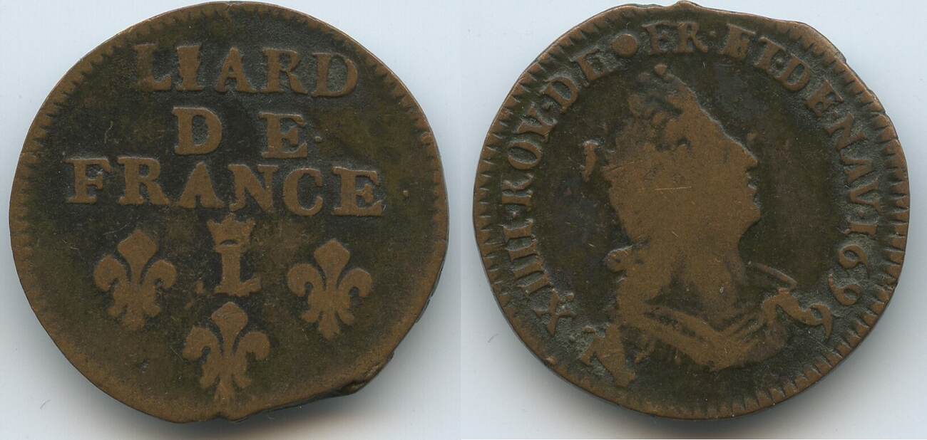 Frankreich Liard de France 1696 L Lille G8492 - Louis XIV. 1643-1715 ...