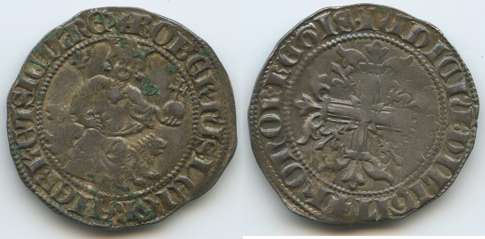 Italien Neapel 1 Gigliato Silber nd. 1309-1343 M#6481 - Robert von Anjou 1309-1343 - Italy ...