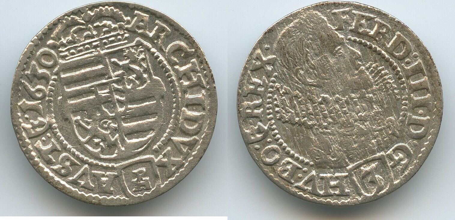 RDR Österreich Schlesien Glatz 3 Kreuzer (Groschen) Silber 1630 HR M#8383 - Ferdinand II. 1619 ...