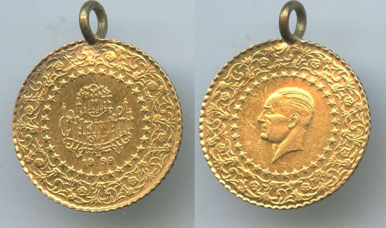 Türkei 25 Kuruş Gold Bullion Coinage 1999 M#5480 - Mustafa Kemal ...