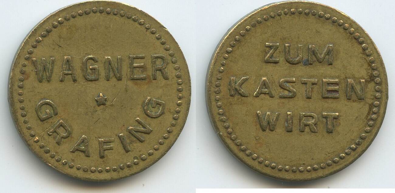 Deutschland Bayern Grafing bei München, Deutschlan Biermarke Wertmarke ...