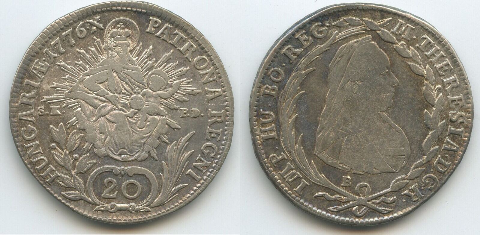 RDR Österreich Ungarn 20 Krajczár Silber 1776 SK-PD B H0705 - Maria ...