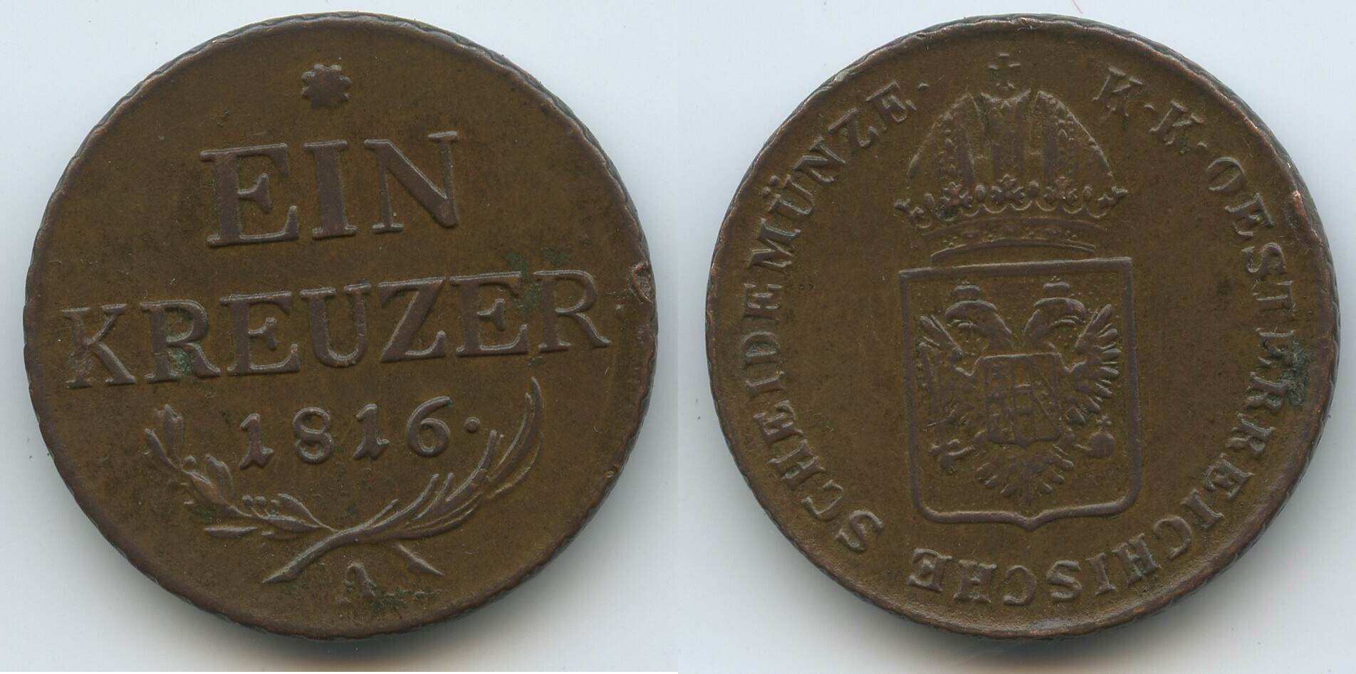 Österreich Kaiserreich 1 Kreuzer 1816 A Wien G5402 - Franz II. 1792 ...