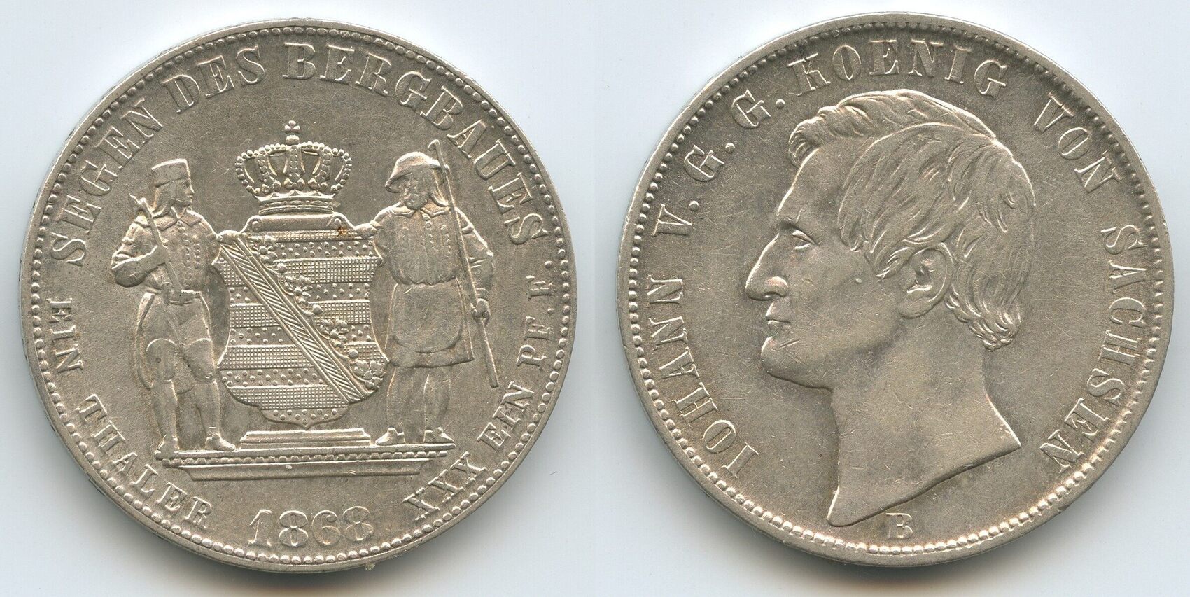 Sachsen-Albertinische Linie 1 Ausbeutetaler Silber (Konventionstaler ...