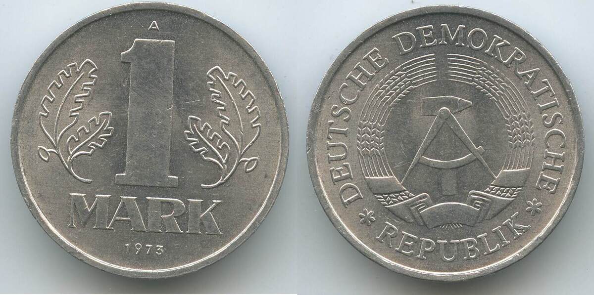Deutsche Demokratische Republik 1 Mark 1973 A G12765 - German ...