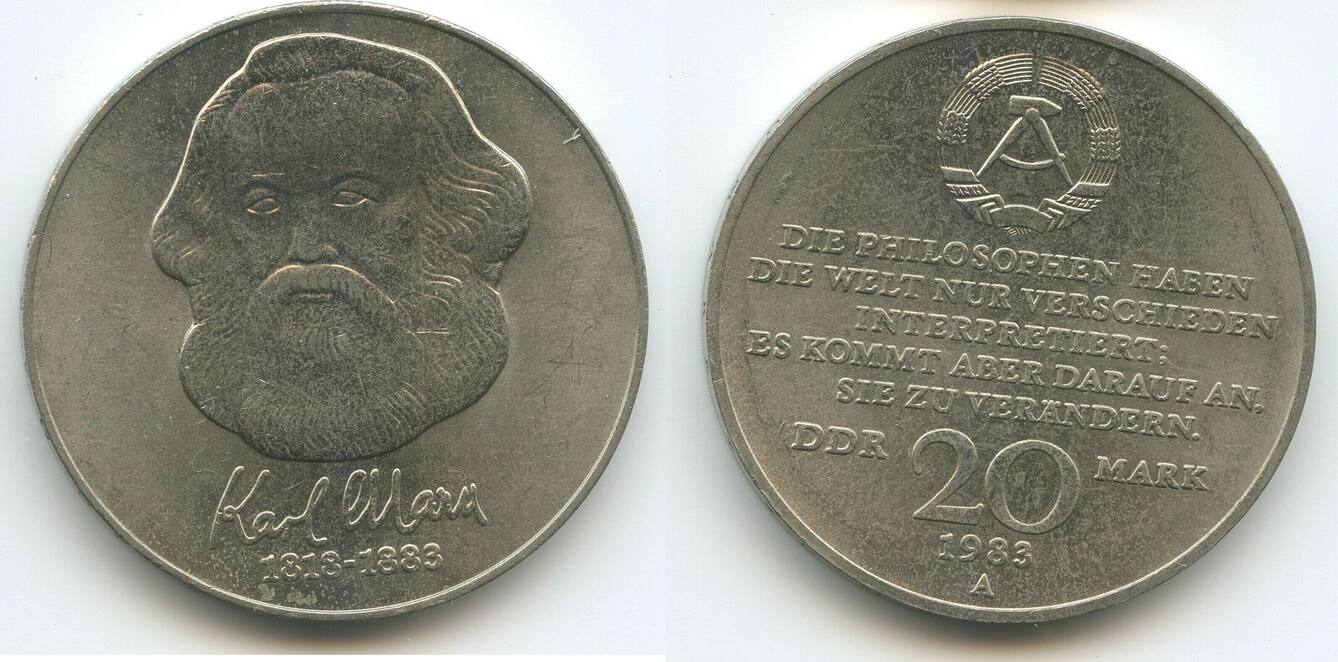 Deutsche Demokratische Republik 20 Mark 1983 A G6722 - Karl Marx 1818 ...