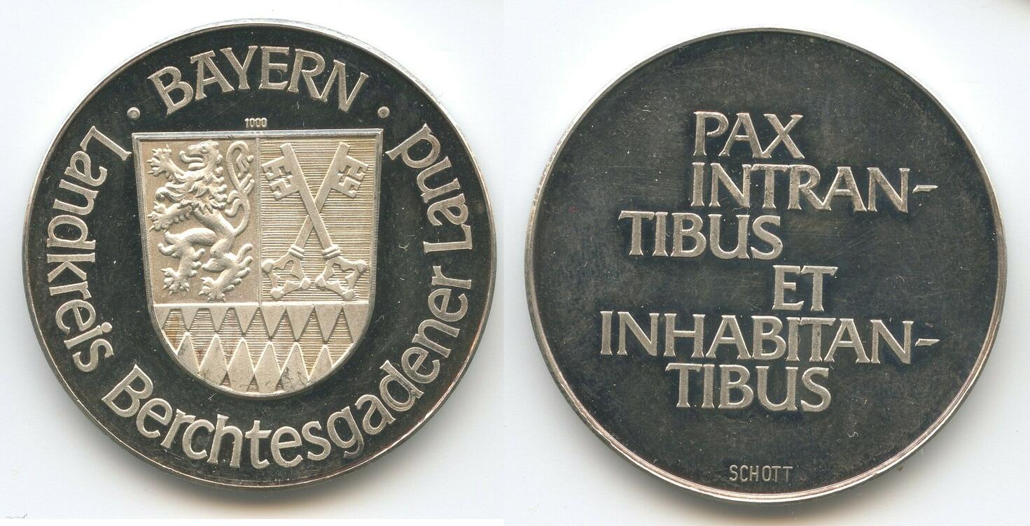 Deutschland Bundesrepublik Bayern Silbermedaille GX1345 - Landkreis ...