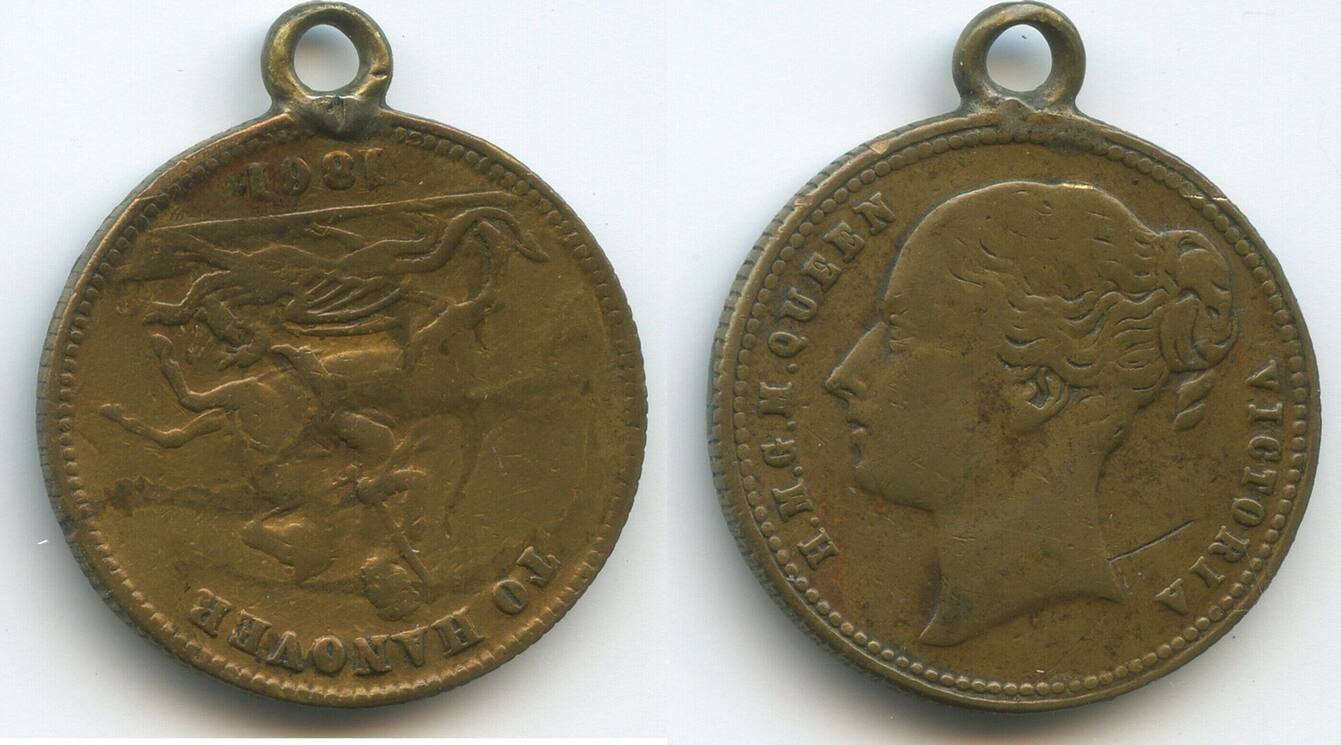 Großbritannien Jeton Token 1861 M430 - To Hanover - Queen Victoria ...