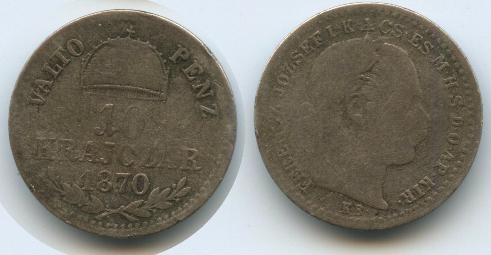 Ungarn Kaiserreich 10 Krajczár 1870 KB Kremnitz G4881 - Franz Joseph I. 1848-1916 Österreich Gut ...