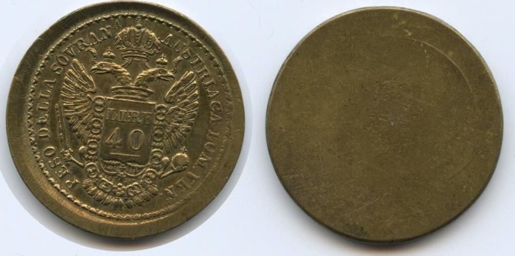 40 Lire GX445 - Lombardei Venetien Peso della Sovrana del Lombardo ...