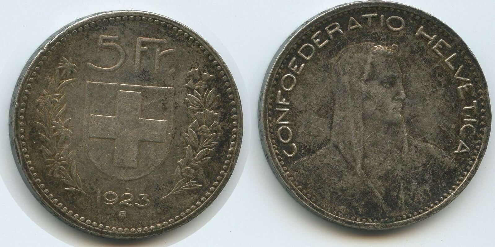 Schweiz Eidgenossenschaft 5 Franken 1923 B Bern G0213 - Herdsman Helvetia Switzerland Suisse ...