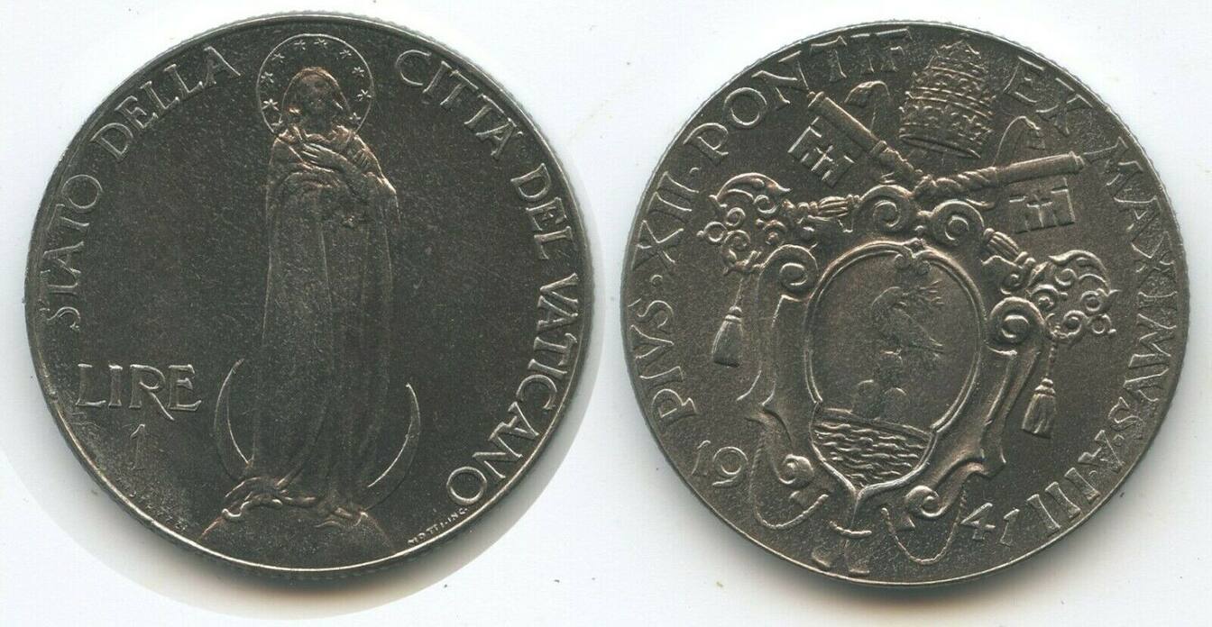 Vatikan 1 Lira 1941-III G1613 - Vatican City Pius XII.1939-1958 Vorzüglich | MA-Shops
